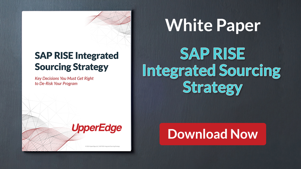 [White Paper] SAP RISE Integrated Sourcing Strategy - UpperEdge